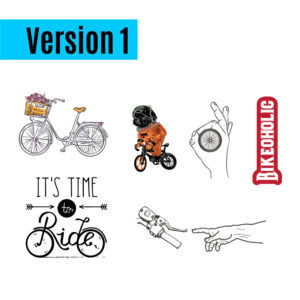 Fahrrad Aufkelber 6 Motive Sticker
