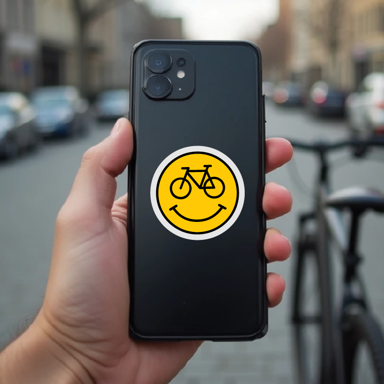 Fahrrad Aufkleber "Yellow Bikey" | Fahrtwind