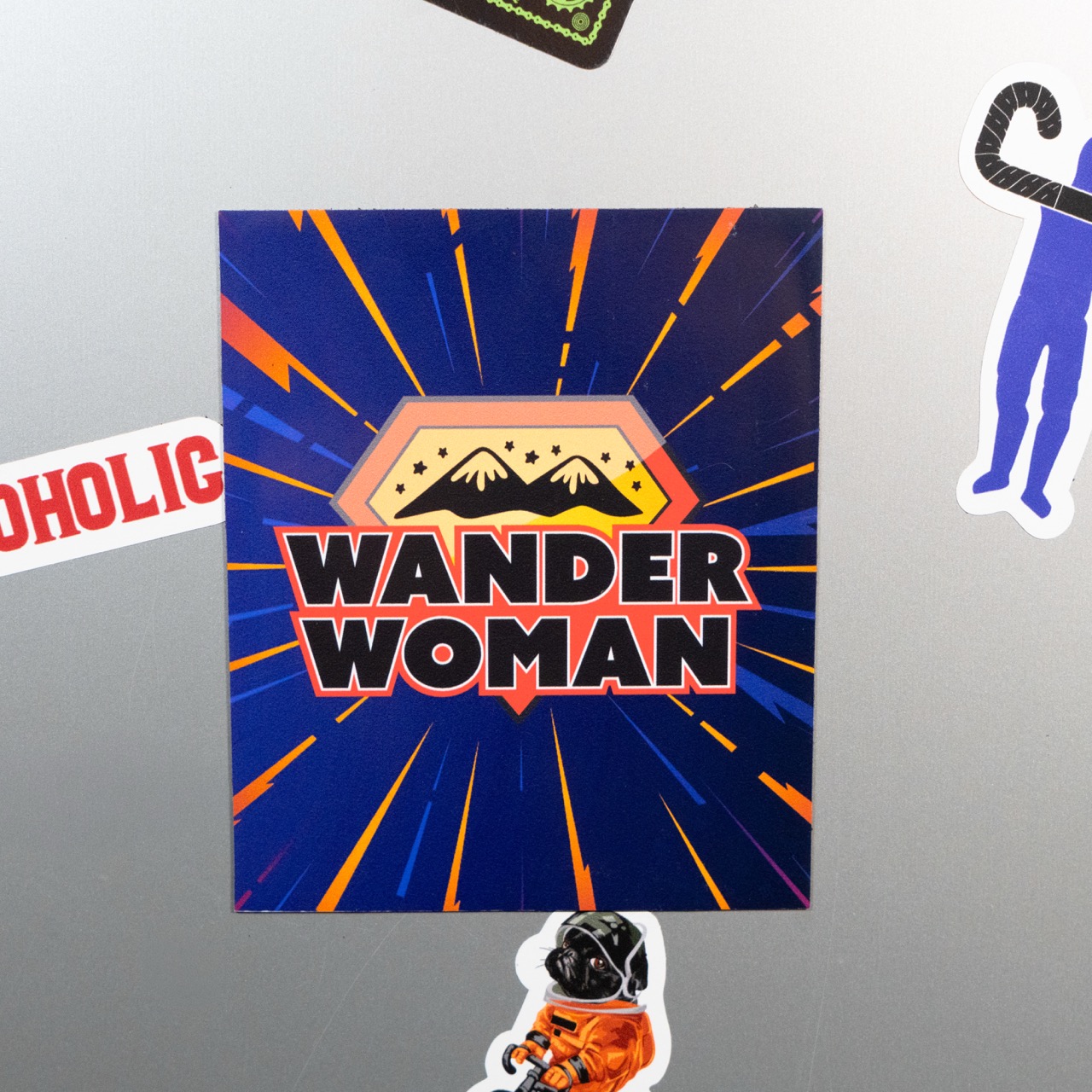 Wandern Kühlschrankmagnet - "Wander Woman" | Fahrtwind